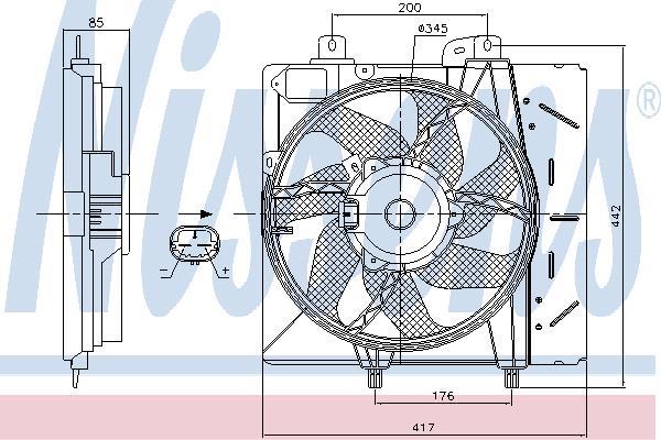 Ventilador, refrigeración del motor NISSENS 85991 - al mejor precio ...