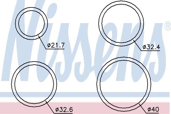 Kit de joints, radiateur d'huile NISSENS 9071705 au meilleur prix - Oscaro