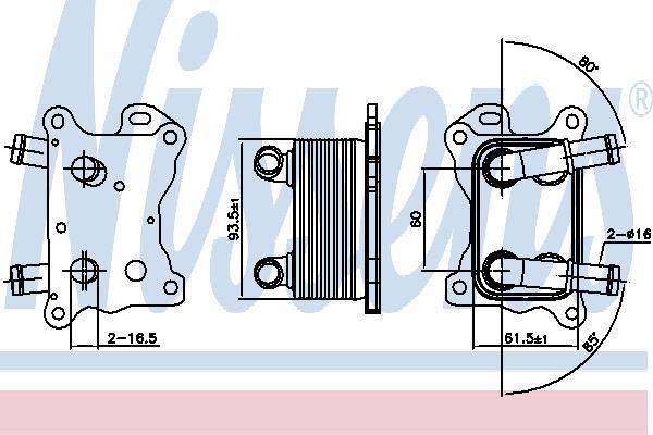 Radiateur d'huile moteur NISSENS 90881 au meilleur prix - Oscaro