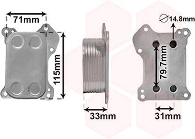 Radiador de aceite, aceite motor VAN WEZEL 37013701 al mejor precio ...