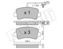 RENAULT 440603321R - Jeu de 4 plaquettes de frein
