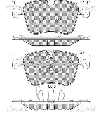 Jeu de 4 plaquettes de frein Triscan A/S 8110 28063 au meilleur prix ...