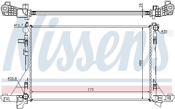 Radiateur moteur NISSENS 630733 au meilleur prix - Oscaro