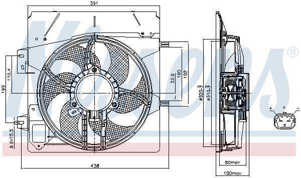 Ventilateur de refroidissement du moteur NISSENS 85670 au meilleur prix ...