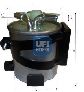 Filtre à carburant UFI FILTERS SPA 55.430.00 au meilleur prix - Oscaro.com