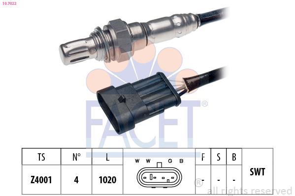 Sonde lambda FACET 10.7022 au meilleur prix - Oscaro