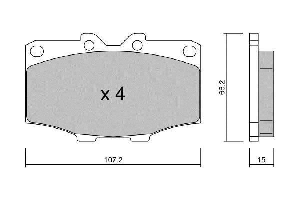 Jeu de 4 plaquettes de frein AISIN BPTO-2904 au meilleur prix - Oscaro