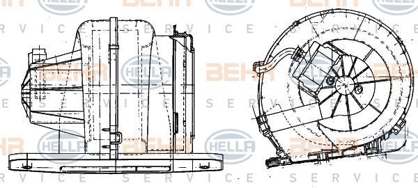Pulseur d'air habitacle HELLA 8EW 351 041-231 au meilleur prix - Oscaro