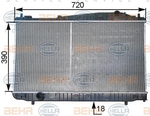 Radiador, refrigeración del motor HELLA 8MK 376 763-261 al mejor precio ...