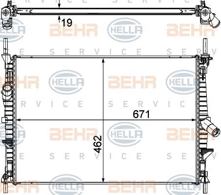 Radiateur moteur HELLA 8MK 376 764-504 au meilleur prix - Oscaro