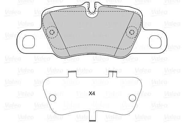 Juego de 4 pastillas de freno VALEO 601513 - al mejor precio - Oscaro.es