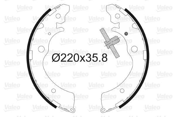 Jeu de 4 mâchoires de frein VALEO 562591 au meilleur prix - Oscaro