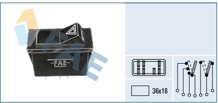 Interruptor luz warning FAE 62350 al mejor precio - Oscaro