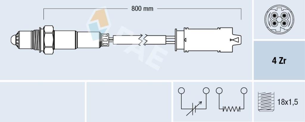 Sonde lambda FAE 77237 au meilleur prix - Oscaro