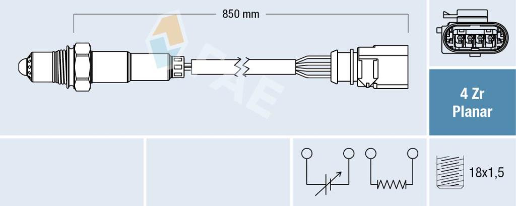 Sonde lambda FAE 77403 au meilleur prix - Oscaro