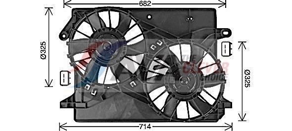Ventilateur de refroidissement du moteur AVA Deutschland GmbH CR7513 au ...