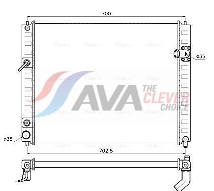 Radiateur moteur AVA Deutschland GmbH DN2482 au meilleur prix - Oscaro