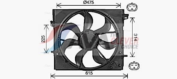 Ventilateur de refroidissement du moteur AVA Deutschland GmbH DN7540 au ...