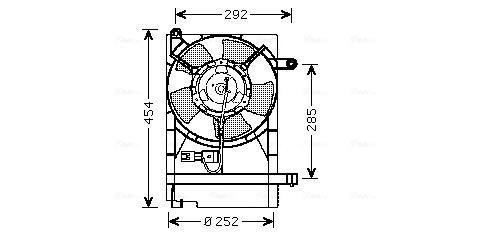 Ventilateur de refroidissement du moteur AVA Deutschland GmbH DW7512 au ...