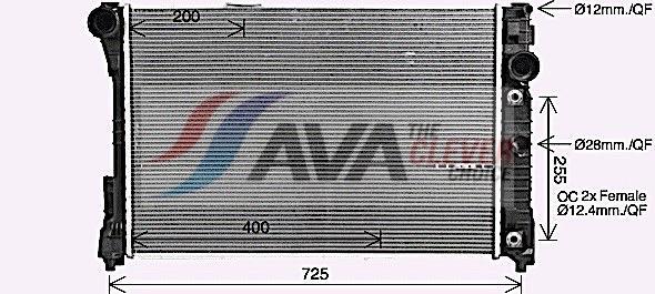 Radiador, refrigeración del motor AVA Deutschland GmbH MS2729 al mejor ...