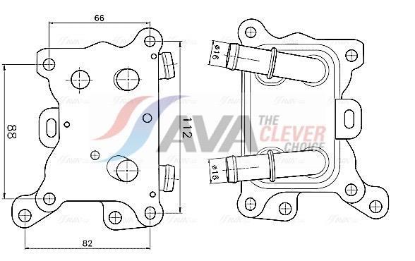 Radiador de aceite, aceite motor AVA Deutschland GmbH MS3787 al mejor ...