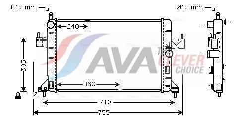 Radiateur moteur AVA Deutschland GmbH OL2305 au meilleur prix - Oscaro