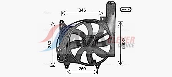 Ventilateur de refroidissement du moteur AVA Deutschland GmbH OL7744 au ...