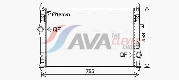 Radiateur moteur AVA Deutschland GmbH PE2412 au meilleur prix - Oscaro