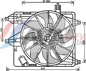 Ventilateur de refroidissement du moteur AVA Deutschland GmbH RT7544 au ...
