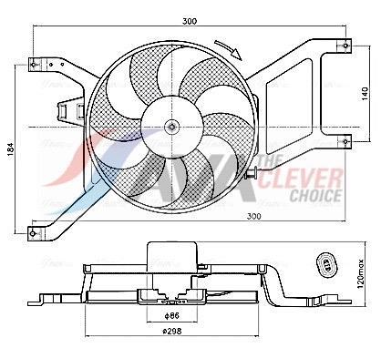 Ventilateur de refroidissement du moteur AVA Deutschland GmbH RT7685 au ...