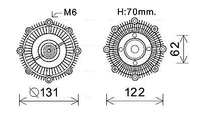 Embrayage, ventilateur de radiateur AVA Deutschland GmbH TOC592 au ...