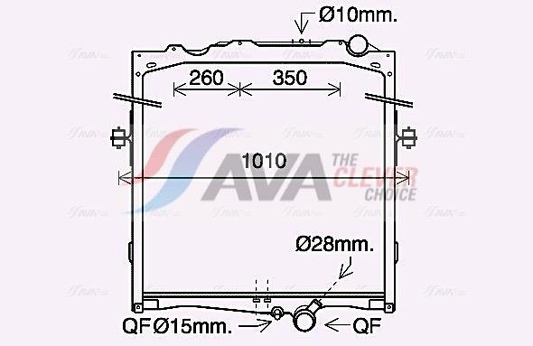 Radiateur moteur AVA Deutschland GmbH VL2084 au meilleur prix - Oscaro
