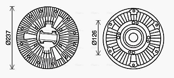Embrayage, ventilateur de radiateur AVA Deutschland GmbH VLC063 au ...