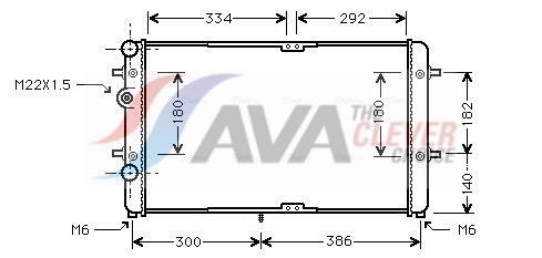 Radiador, refrigeración del motor AVA Deutschland GmbH VNA2180 al mejor ...