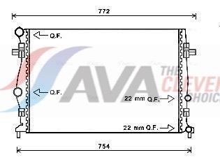 Radiateur moteur AVA Deutschland GmbH VNA2343 au meilleur prix - Oscaro
