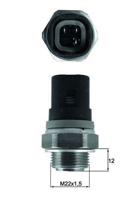 Interrupteur de température, ventilateur de radiateur MAHLE Aftermarket ...