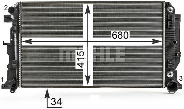 Radiateur moteur MAHLE Aftermarket CR 12 000S au meilleur prix - Oscaro