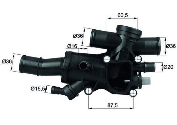 Thermostat d'eau MAHLE Aftermarket ref. TH 44 83 au meilleur prix - Oscaro