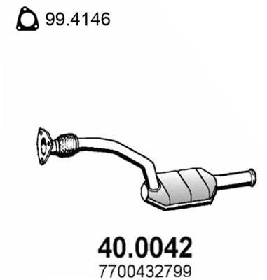 Catalyseur ASSO MARMITTE srl 40.0042 au meilleur prix - Oscaro