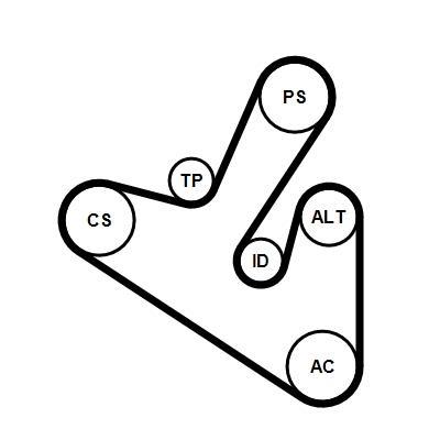Kit de courroie d'accessoire CONTITECH 6PK1710K1 au meilleur prix - Oscaro