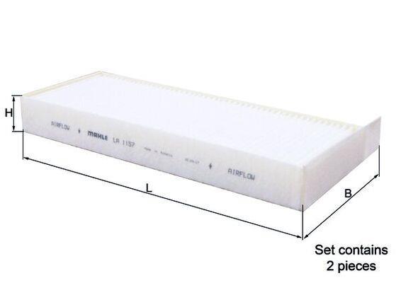 Filtre d'habitacle KNECHT FILTER 72418387 - ref. LA 1157/S au meilleur ...