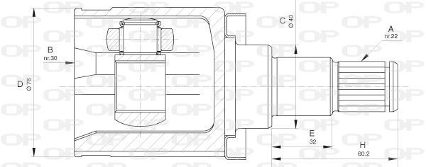 Juego de articulación, árbol de transmisión OPEN PARTS CVJ5634.20 al ...