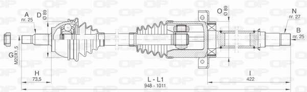 Cardan OPEN PARTS DRS6441.00 au meilleur prix - Oscaro