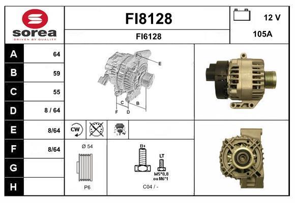 Alternateur SNRA FI8128 au meilleur prix - Oscaro