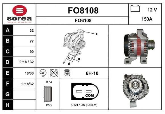 Alternateur SNRA FO8108 au meilleur prix - Oscaro