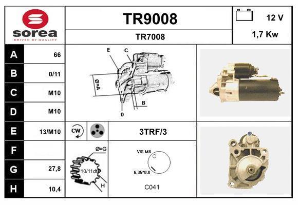 Démarreur SNRA TR9008 au meilleur prix - Oscaro