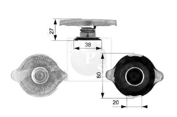 Bouchon de radiateur NIPPON PIECES SERVICES M155I01 au meilleur prix ...