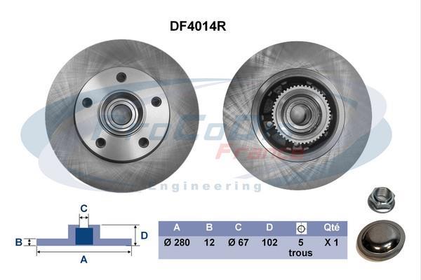 Disques de frein PROCODIS FRANCE DF4014R au meilleur prix - Oscaro