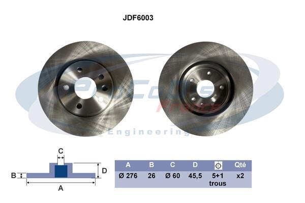 Disques de frein PROCODIS FRANCE JDF6003 au meilleur prix - Oscaro