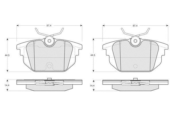 Jeu de 4 plaquettes de frein PROCODIS FRANCE PF1243 au meilleur prix ...